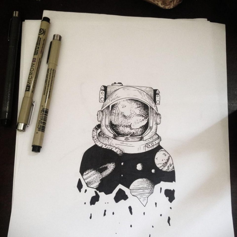Astronaut tattoo meaning: drawing history, features, photo examples ...