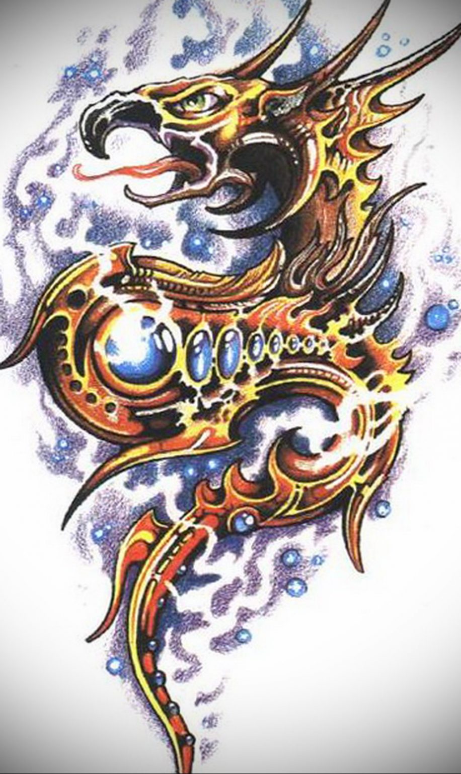 dragon tattoo sketch 23.01.2020 №040 -dragon tattoo- tattoovalue.net - tattoovalue.net